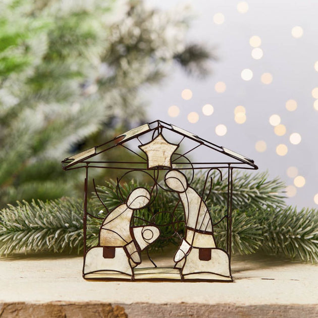 Capiz Shell and Wire Nativity Set – Zee Bee Market LLC