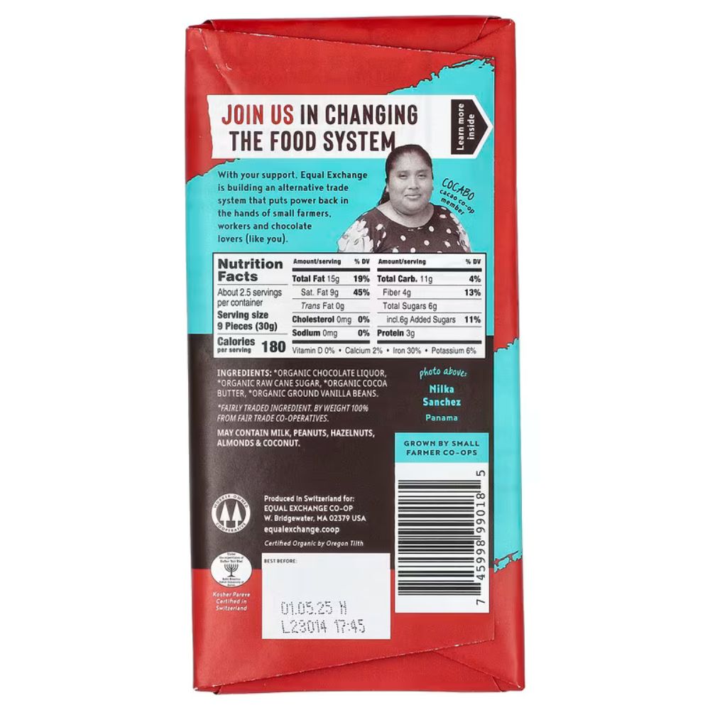 Organic Panama Extra Dark Chocolate (80% Cacao) 80g Bar – Zee Bee ...