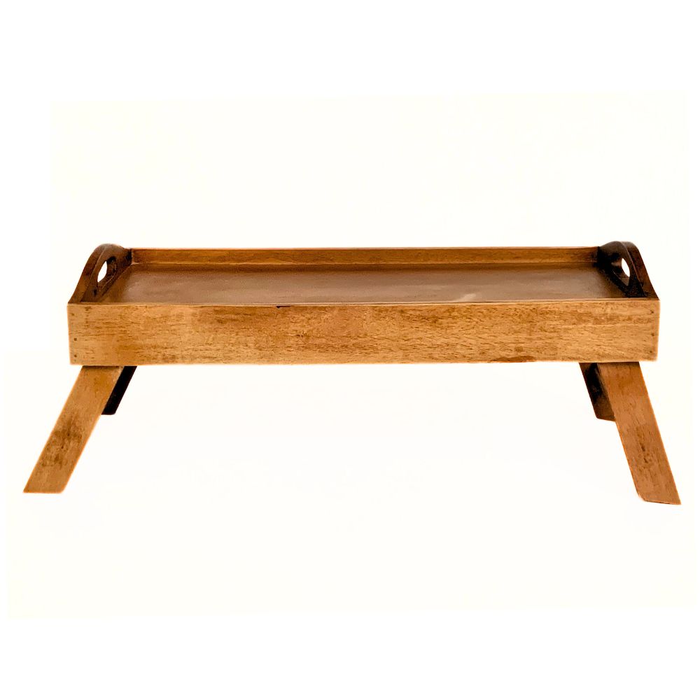 Mango Wood Bed Serving Tray with Folding Legs – Zee Bee Market LLC