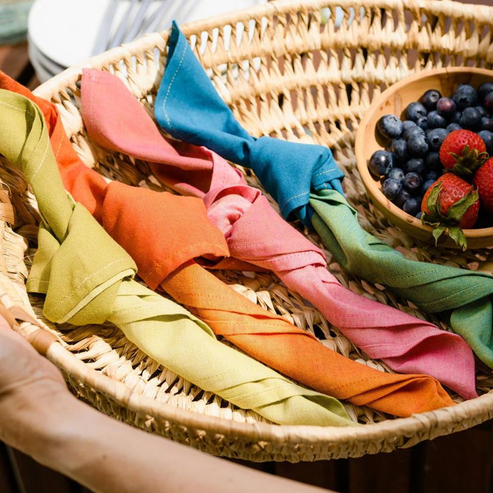 Hand-woven Chic Two-Tone Napkins, Set of 4 – Zee Bee Market LLC