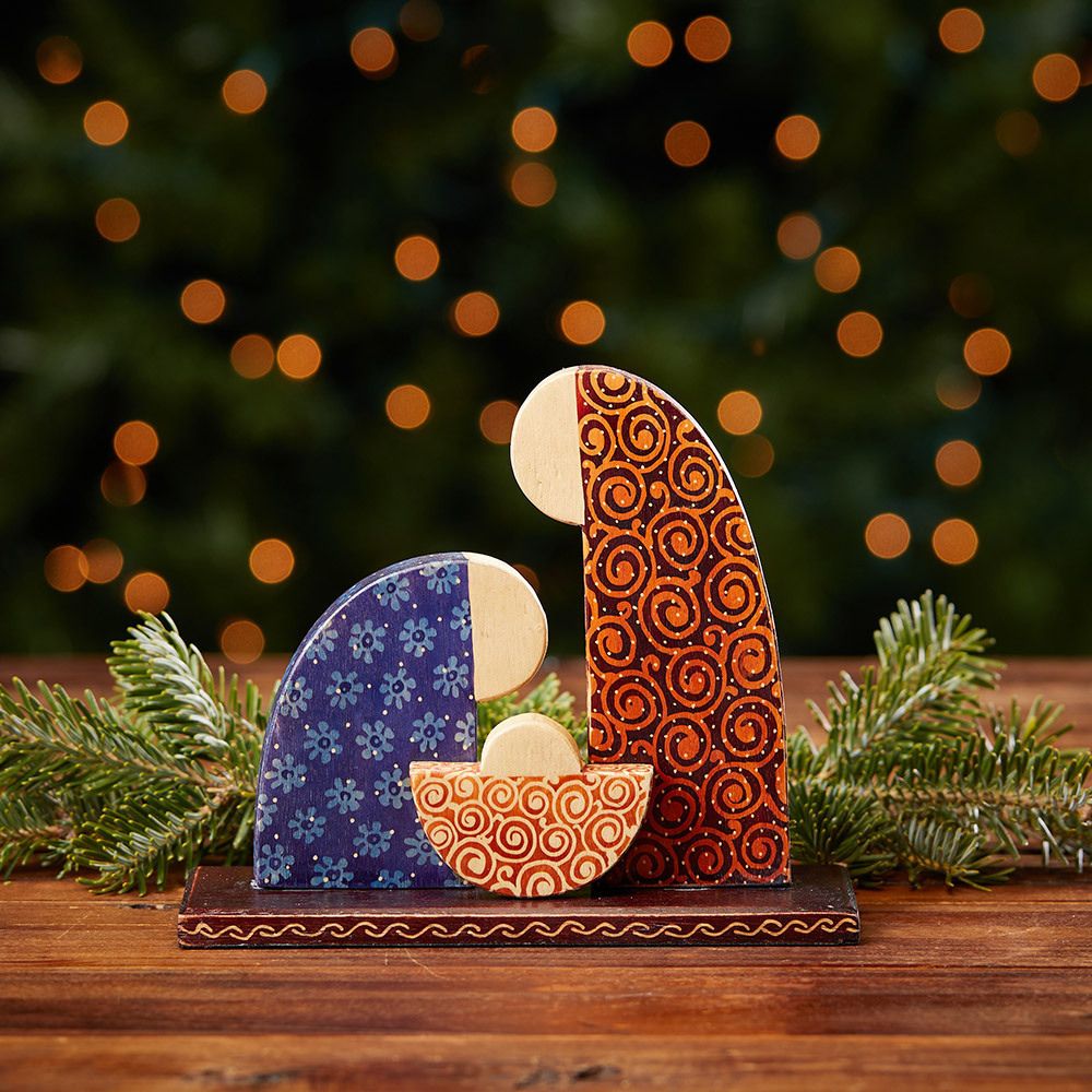Nativities – Tagged "Modern Batik Art Albizia Wood Nativity Scene"– Zee ...
