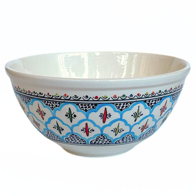 Rosette Large Deep Ceramic Bowl – Zee Bee Market LLC