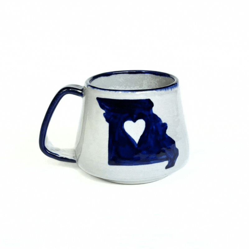 Hand-painted Missouri Love Ceramic Mug – Zee Bee Market LLC