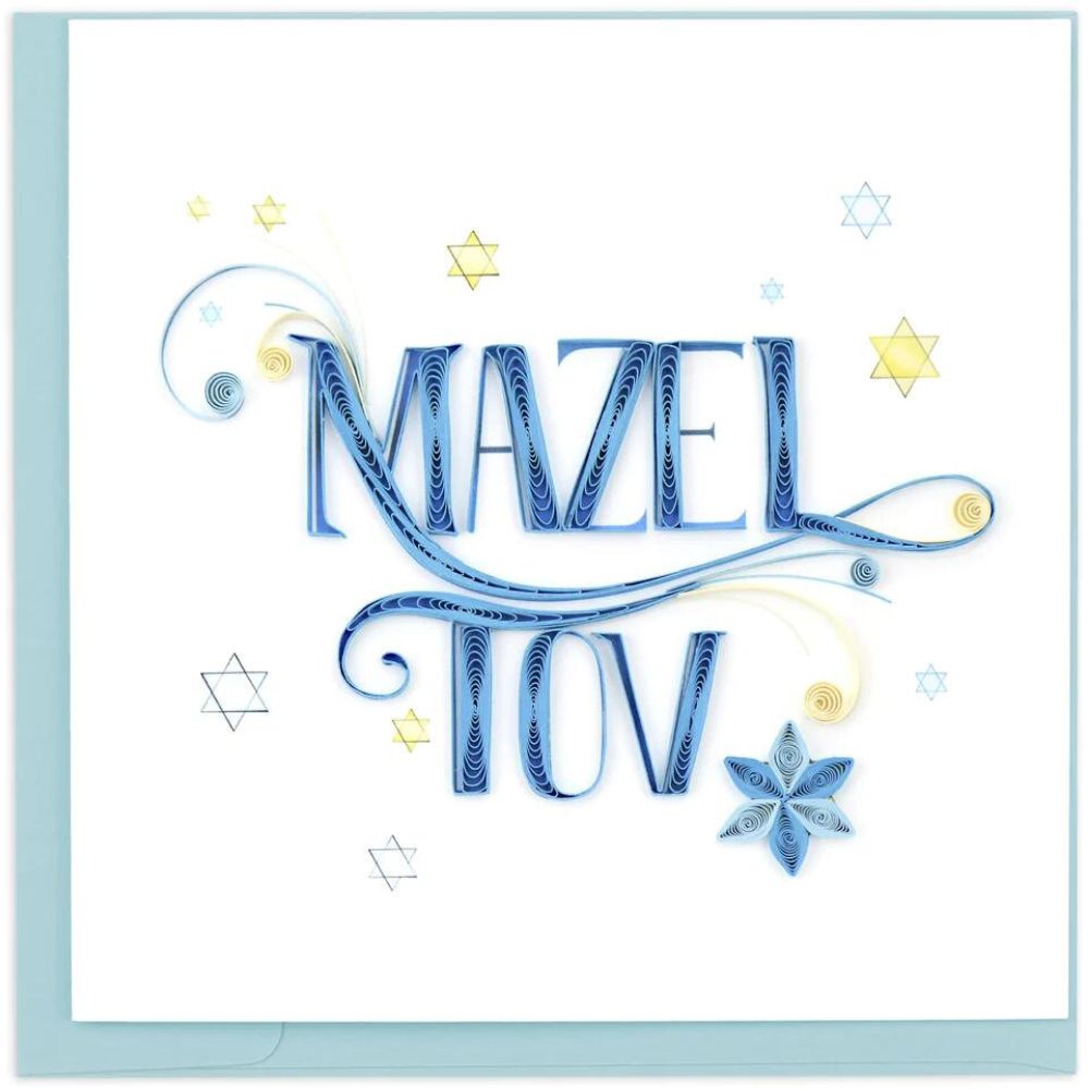 Mazel Tov Celebration Quilled Card – Zee Bee Market LLC