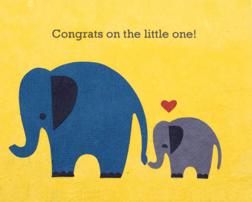 Elephant Congrats Baby Card – Zee Bee Market LLC