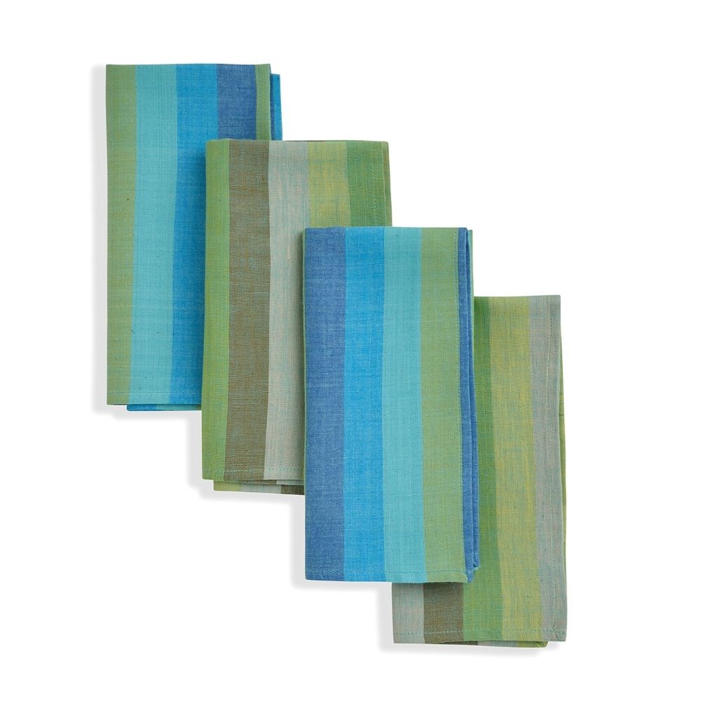 Hand-woven Rainfall Striped Napkins, Set of 4 – Zee Bee Market LLC
