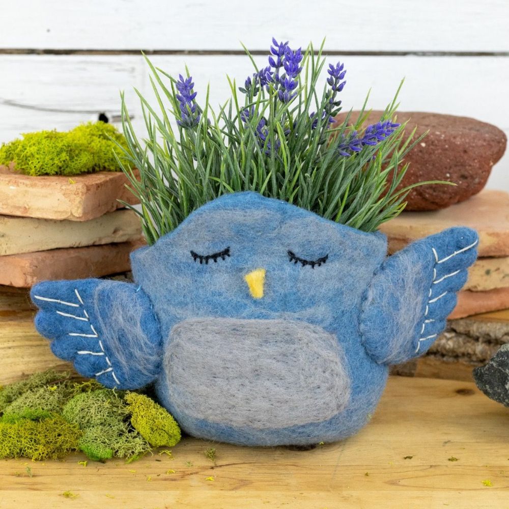 Felt Planter - Bluebird – Zee Bee Market LLC