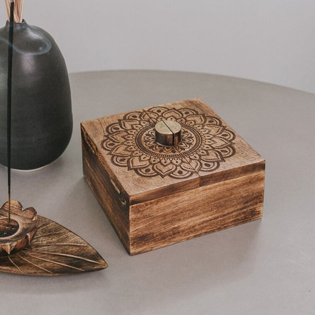 Mandala Split Lid Keepsake Box – Zee Bee Market LLC