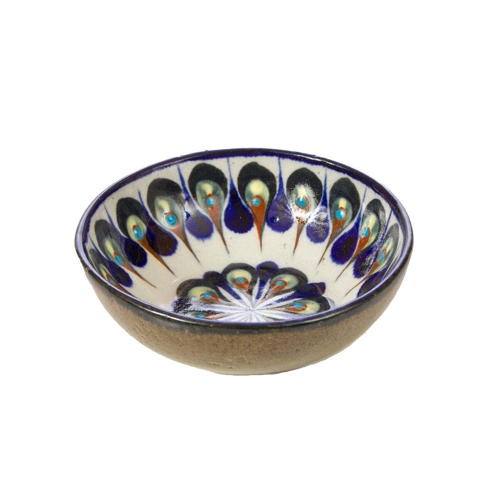 Hand-painted Ceramic Salsa Bowl - White – Zee Bee Market LLC