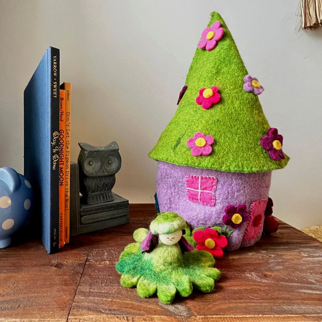 Felted Fairy Purple House Zee Bee Market Llc