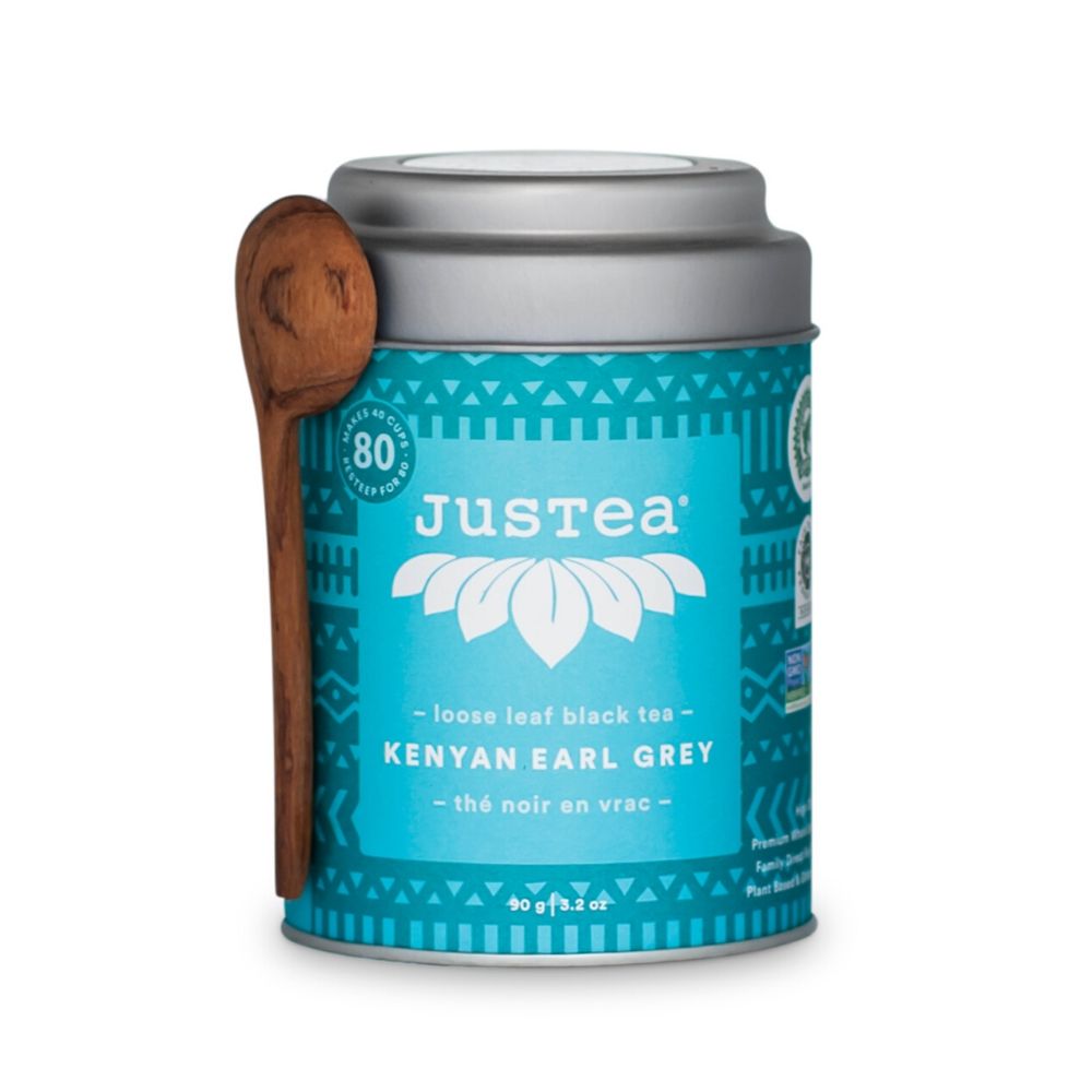JusTea Loose Leaf Black Tea Tin - Kenyan Earl Grey – Zee Bee Market LLC
