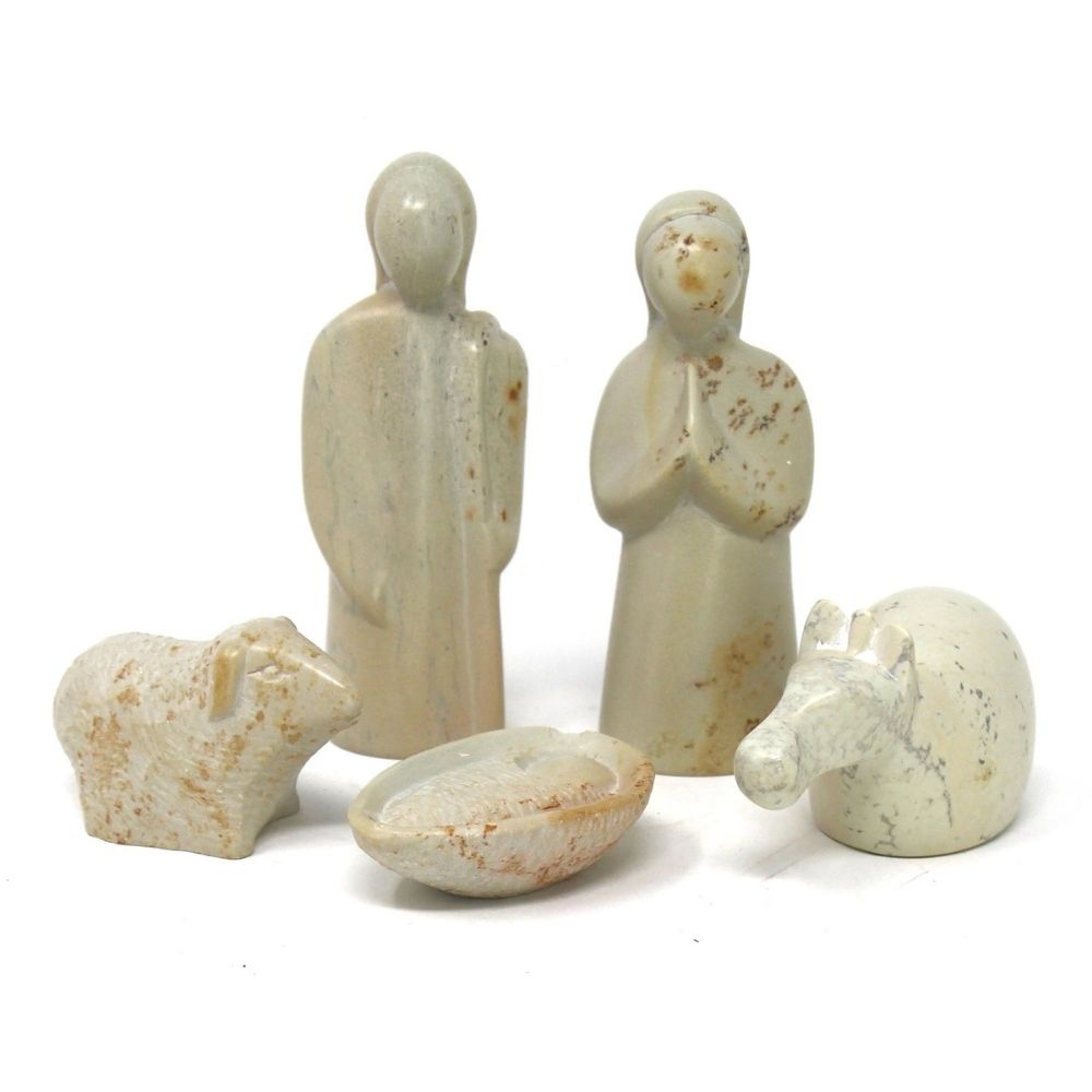 Holy Family Soapstone Nativity Set – Zee Bee Market LLC