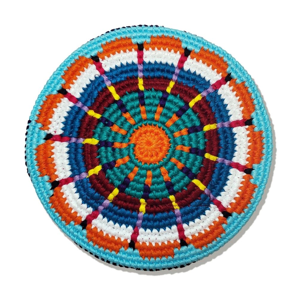 Poseidon Hand-Crocheted Frisbee Disc - Tiger Lily – Zee Bee Market LLC