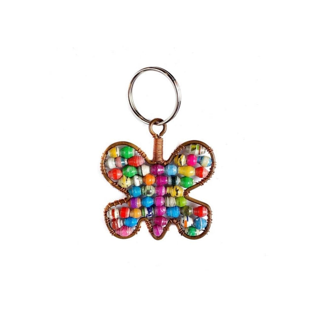 Paper Bead Keychain - Butterfly – Zee Bee Market LLC