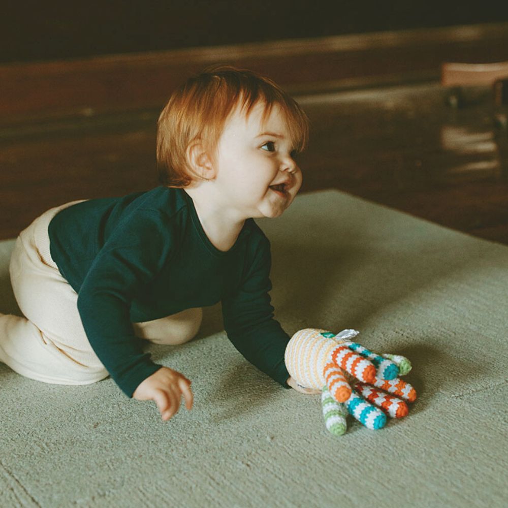 Pebble Octopus Rattle - Rainbow – Zee Bee Market LLC