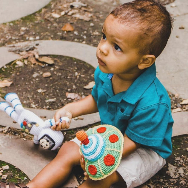 Pebble Spaceman Rattle Toy – Zee Bee Market LLC