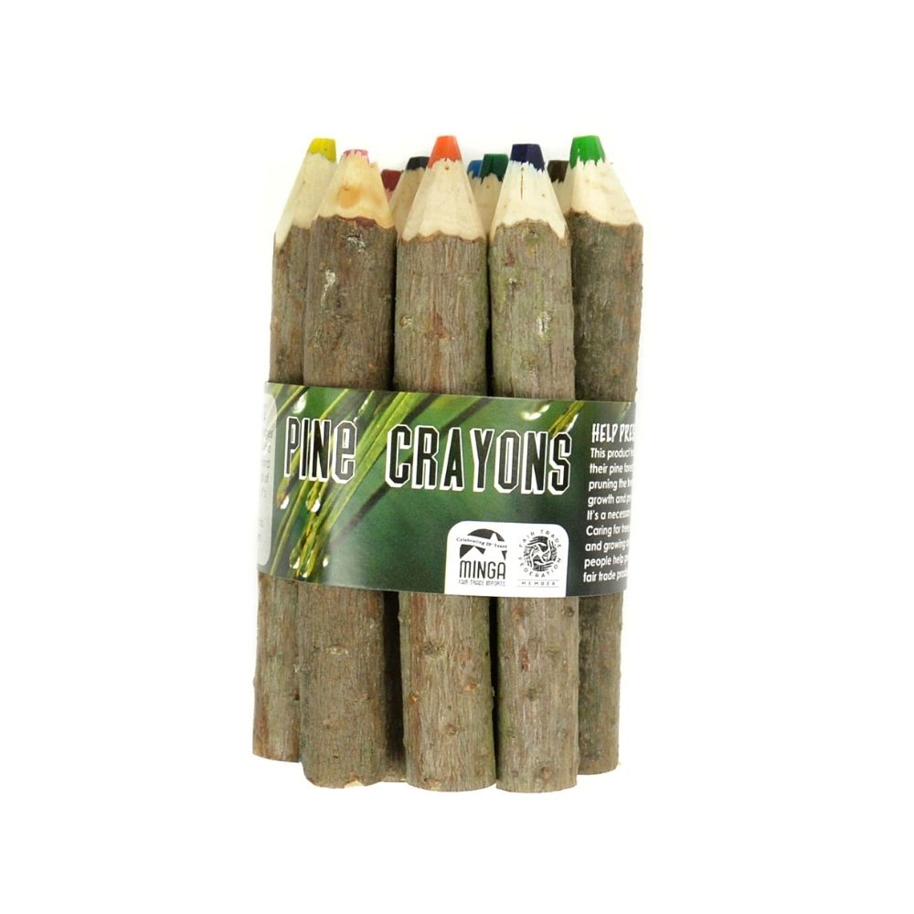 Pine Wood Crayons - 10 Pack – Zee Bee Market LLC