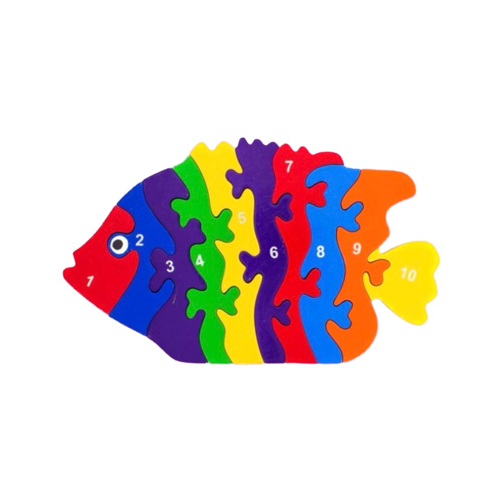 Wooden 1-10 Jigsaw Puzzle - Tropical Fish – Zee Bee Market LLC